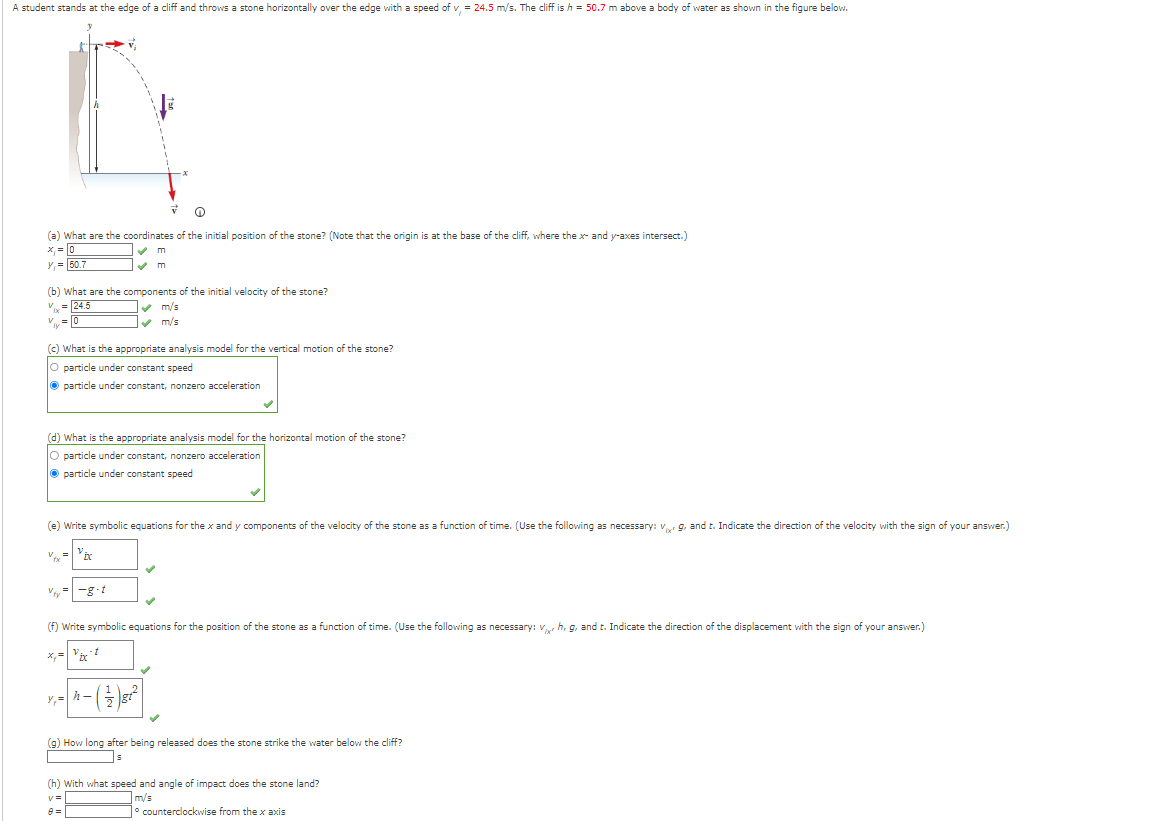 Solved (a) What are the coordinates of the initial position | Chegg.com