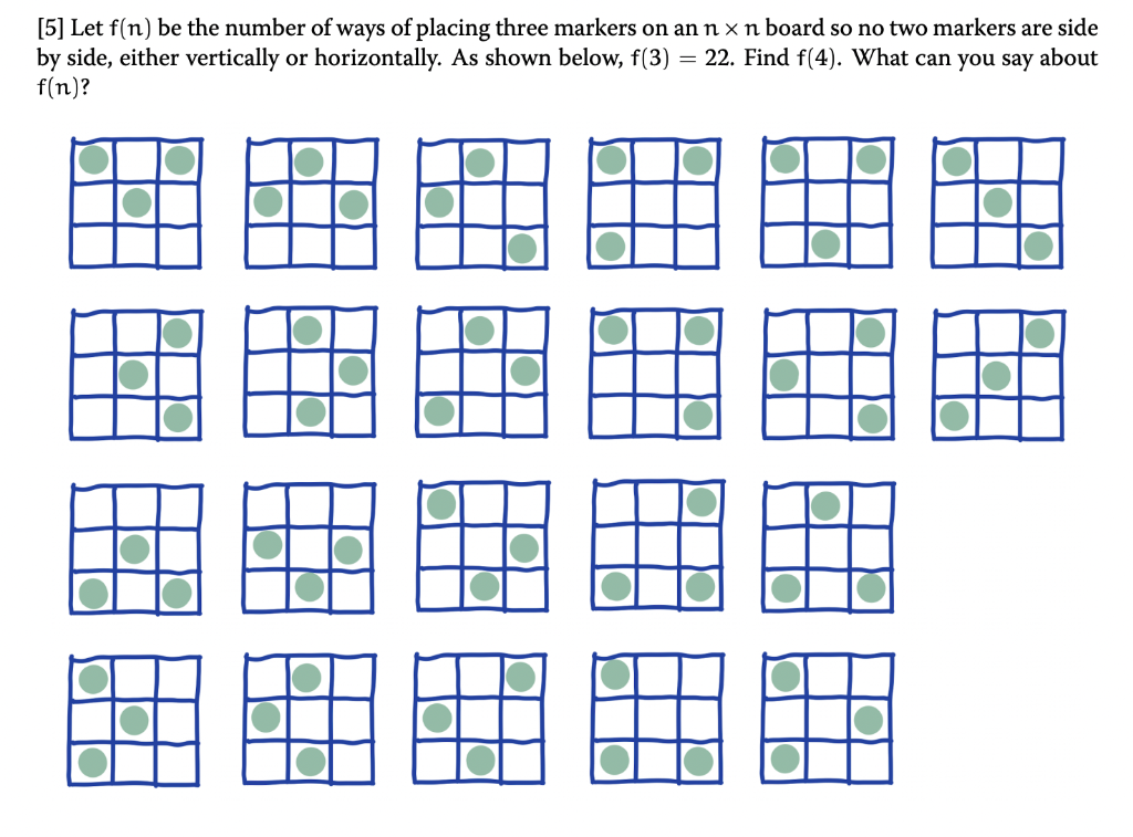 Solved 4X4 grid and 5X5 grid ... nxn grid what is f(4) and | Chegg.com