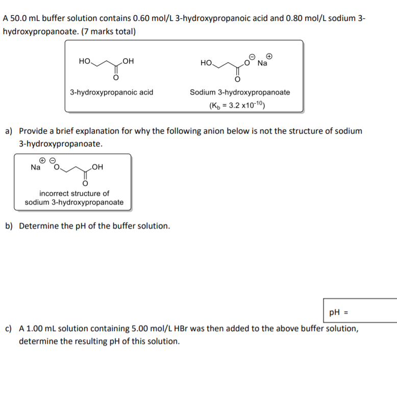 Solved A 50.0 mL buffer solution contains 0.60 mol/L | Chegg.com