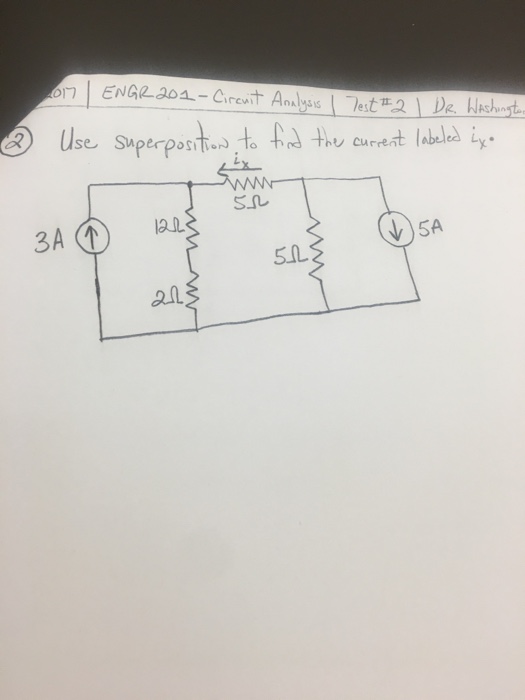 Solved Use superposition to find the current labeled i_x. | Chegg.com