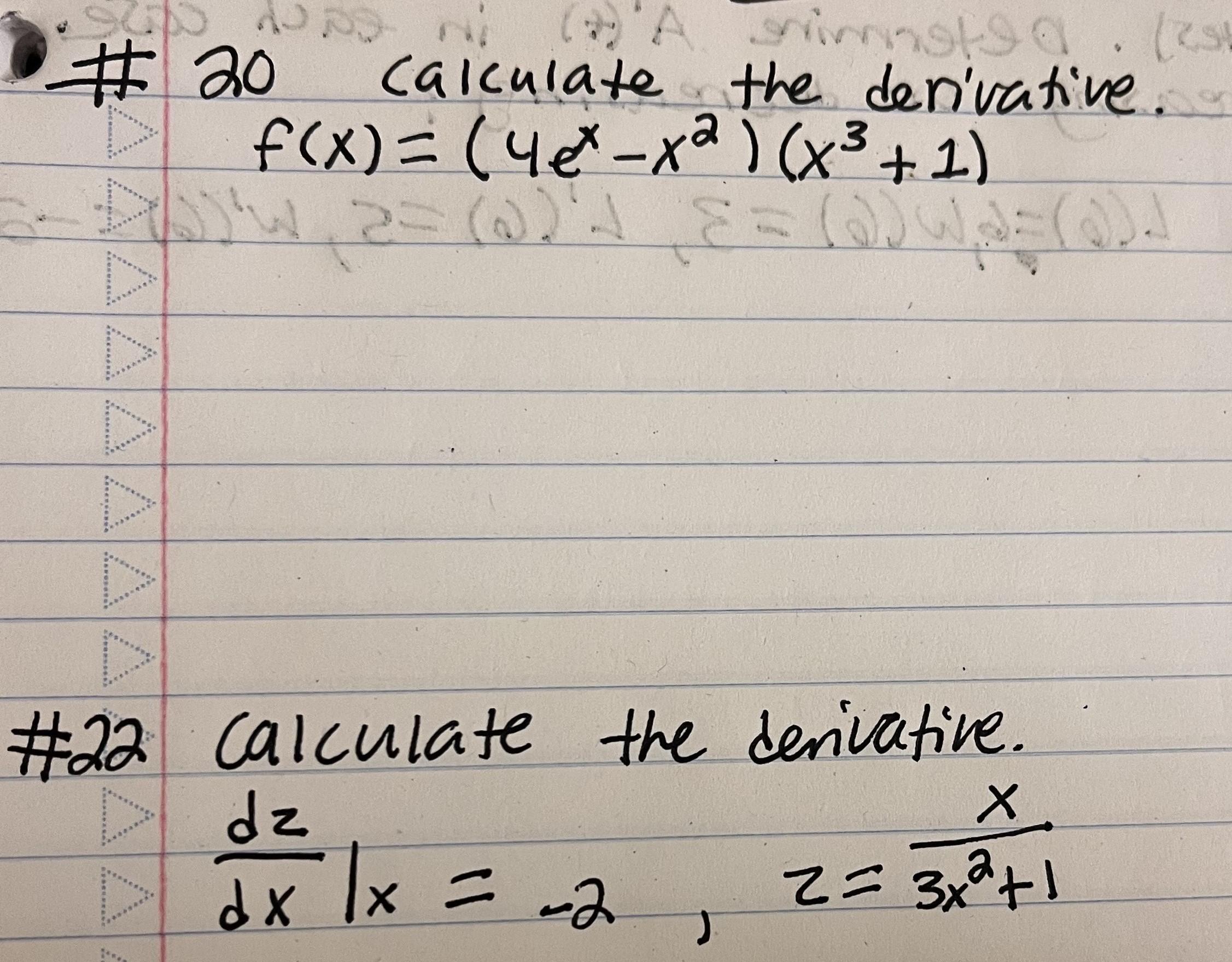 Solved I 20 calculate the derivative f(x)=(4ex−x2)(x3+1) 2 | Chegg.com