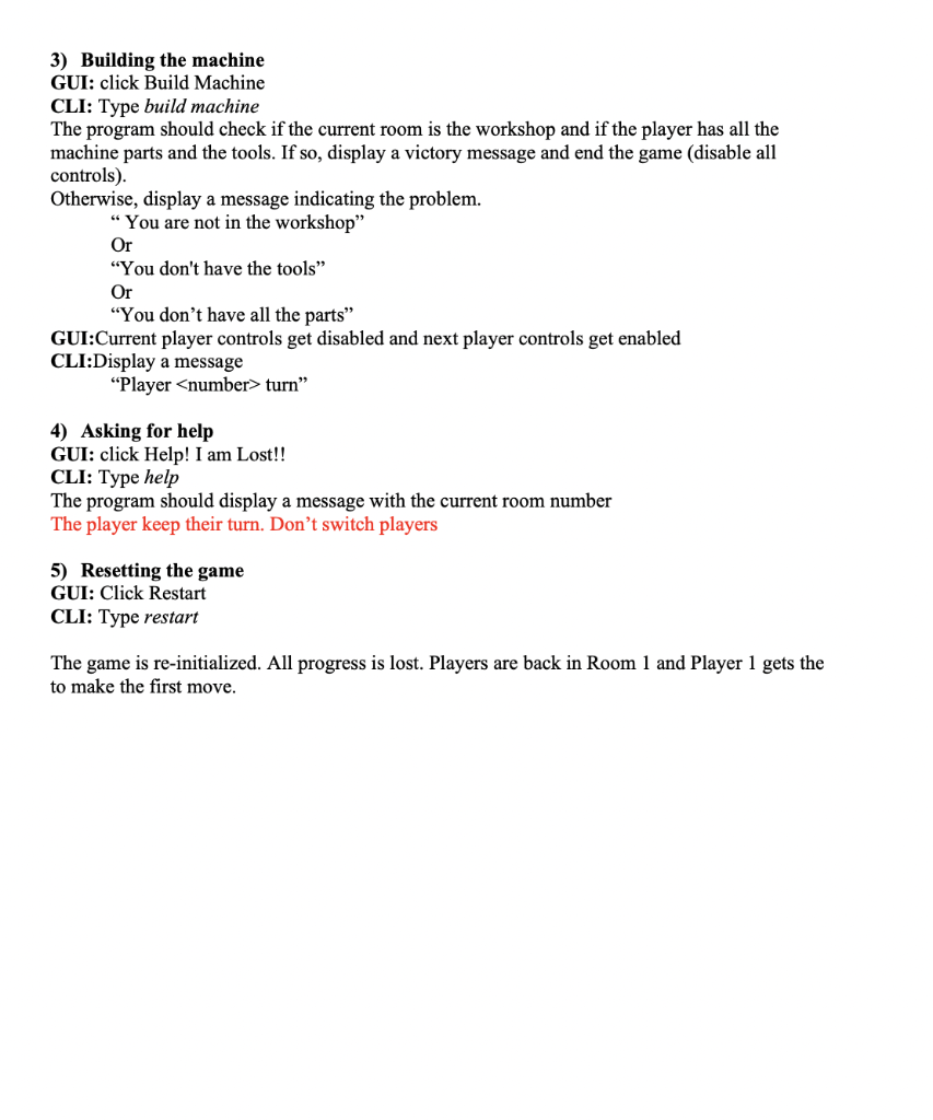 Solved Complete a text-based adventure game in java. I will | Chegg.com