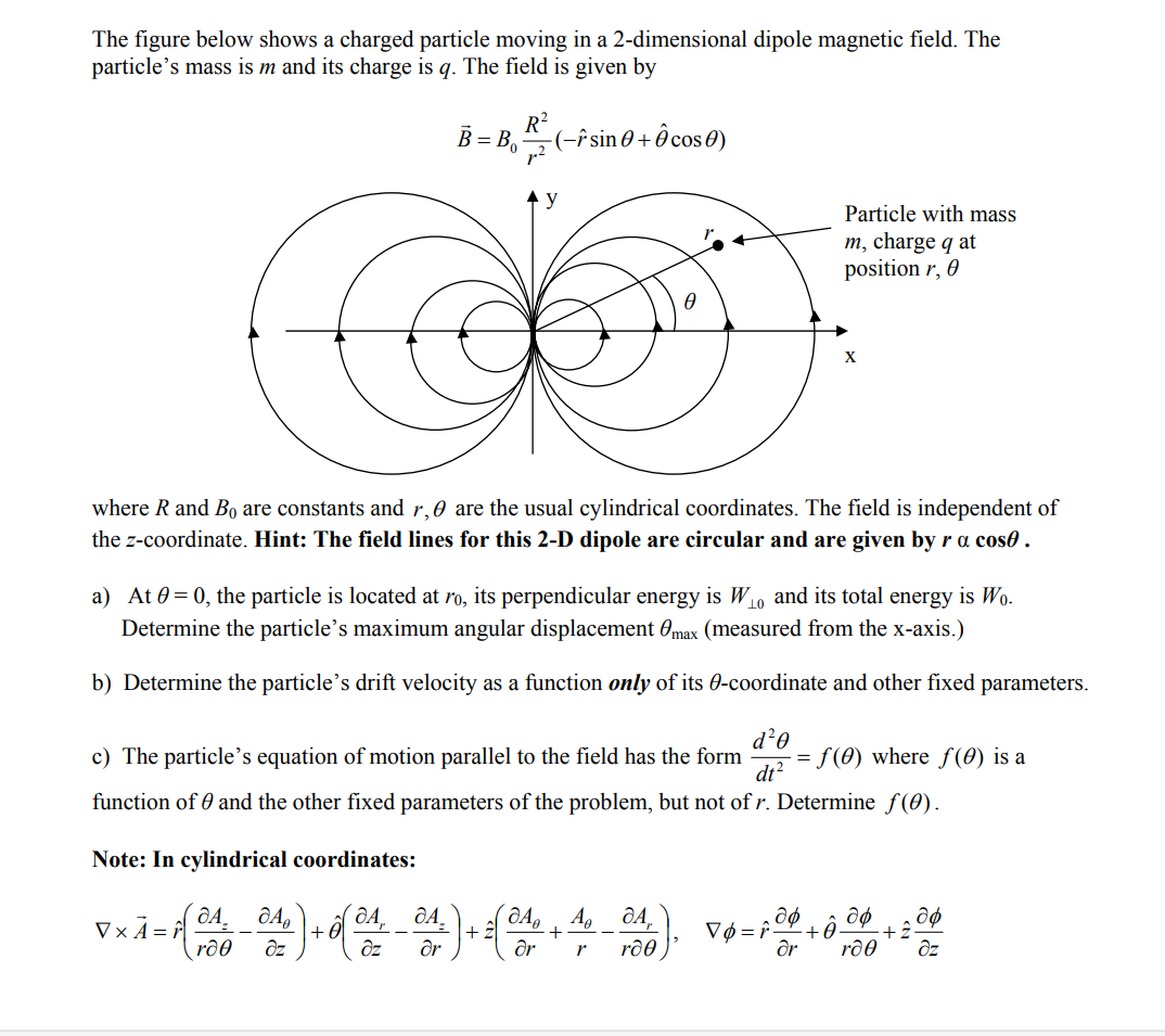 Solved The figure below shows a charged particle moving in a | Chegg.com