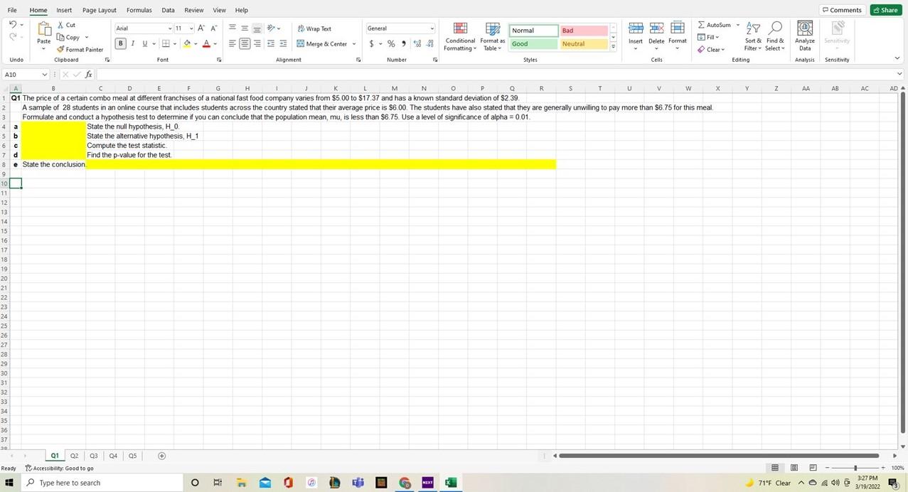 Solved File Home Insert Page Layout Formulas Data Review 