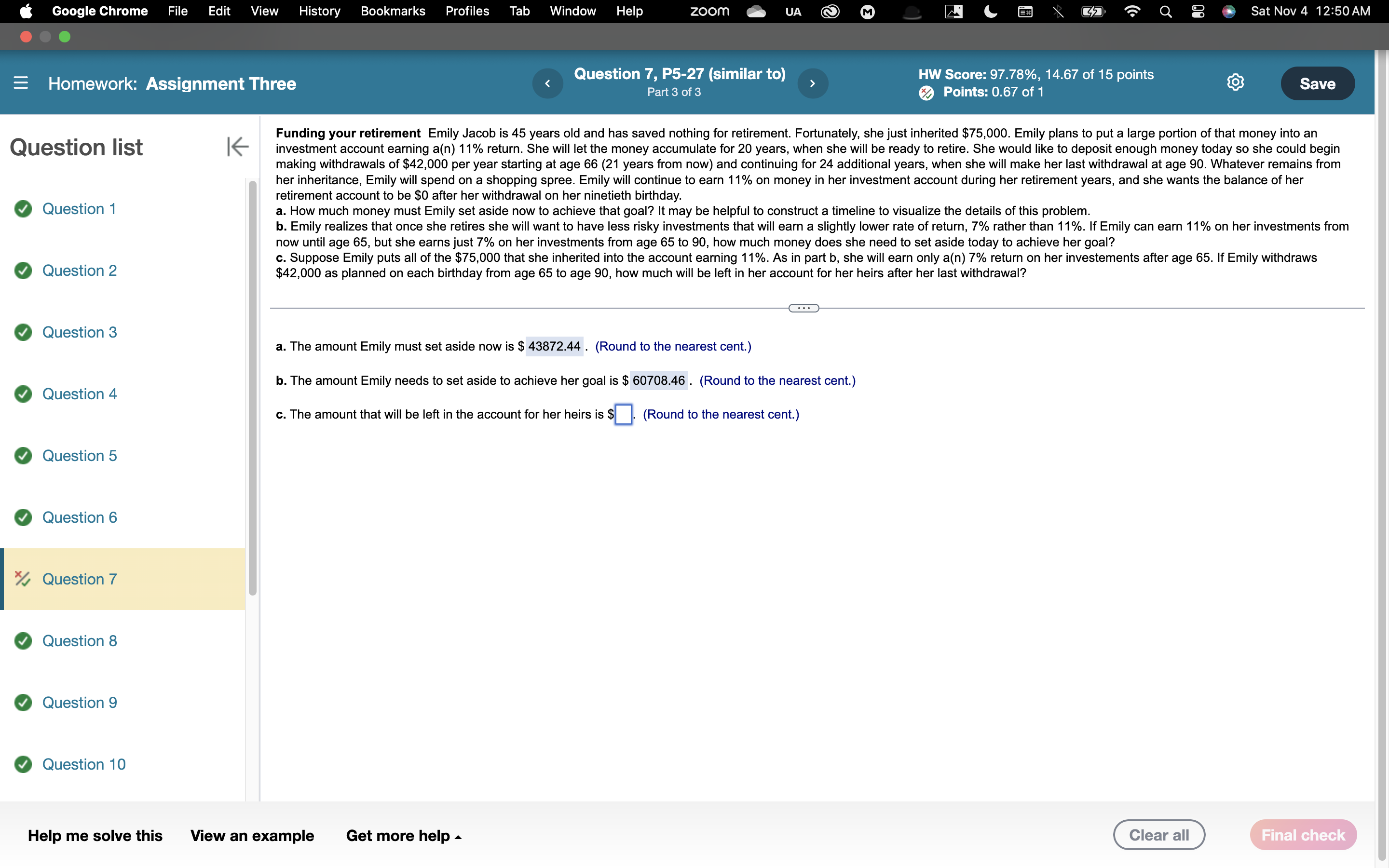 Solved Need help with part C. ﻿Thanks! | Chegg.com