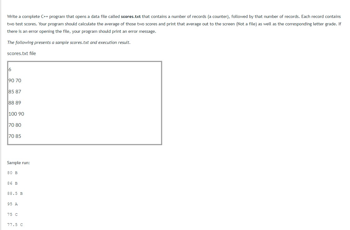 Solved Write A Complete C Program That Opens A Data File 9318