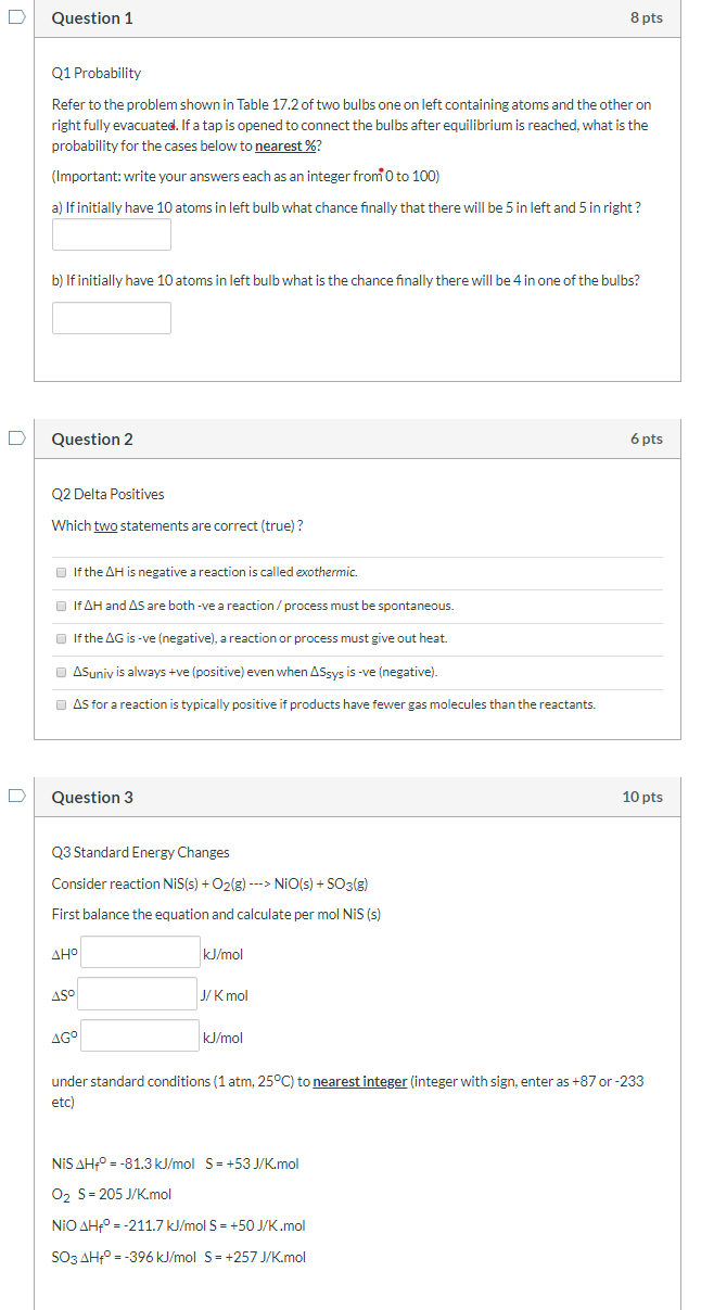 Solved Question 1 8 pts Q1 Probability Refer to the problem | Chegg.com