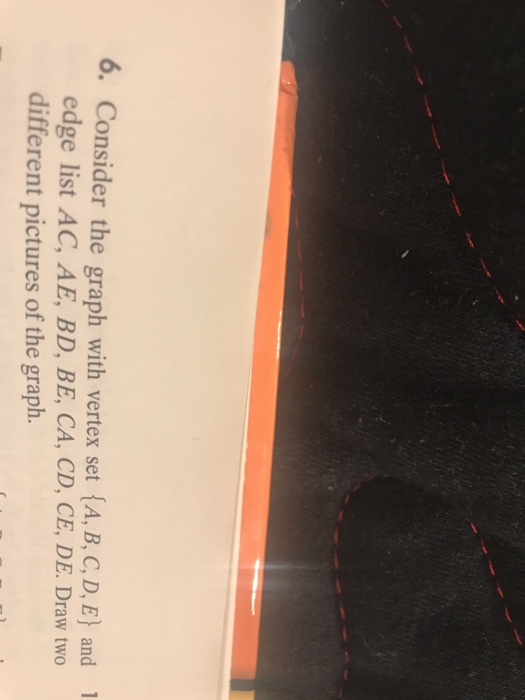 Solved 6. Consider the graph with vertex set A, B, C, D, E | Chegg.com