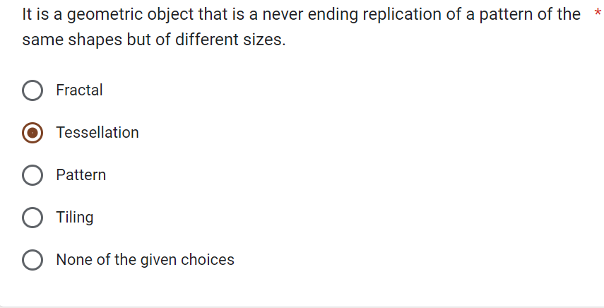 Solved It is a geometric object that is a never ending | Chegg.com