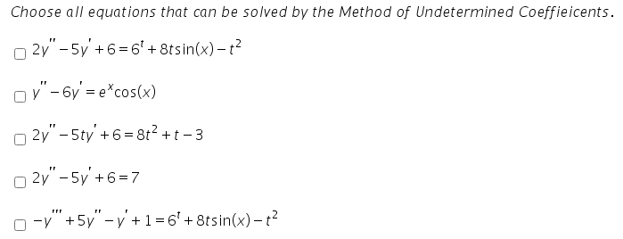 Solved Choose all equations that can be solved by the Method | Chegg.com Solved Choose all equations that can be solved by the Method | Chegg.com