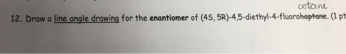 Solved octant 12. Draw a line angle drawing for the | Chegg.com