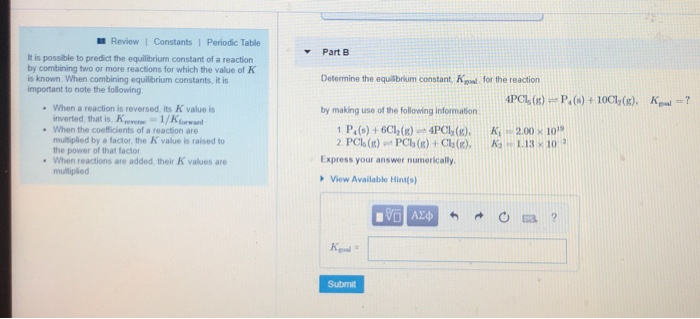 Solved Review 1 Constants l Periodic Table Part A It is | Chegg.com