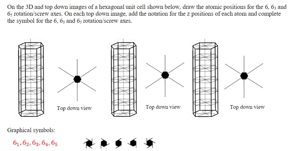 On the 3D and top down images of a hexagonal unit | Chegg.com