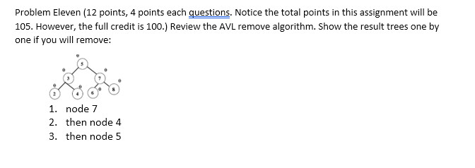 Solved Problem Eleven (12 points, 4 points each questions. | Chegg.com