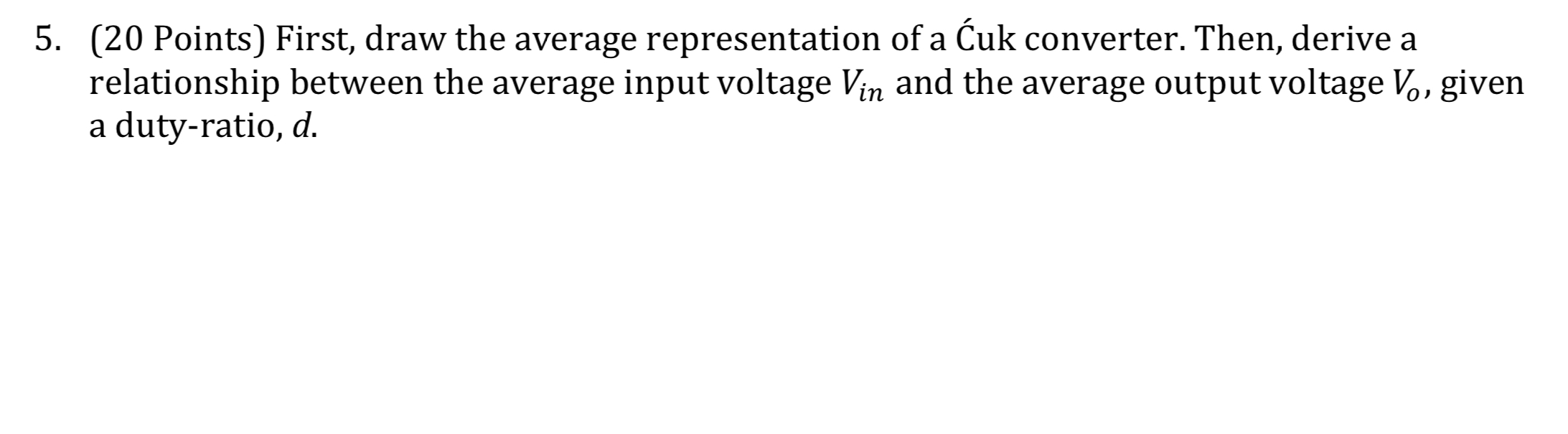 Solved 5. (20 ﻿Points) ﻿First, draw the average | Chegg.com