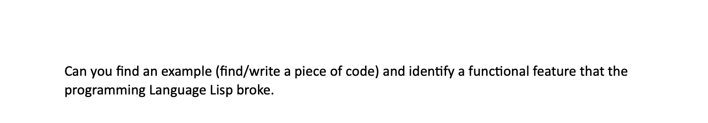 Solved Can you find an example (find/write a piece of code) | Chegg.com
