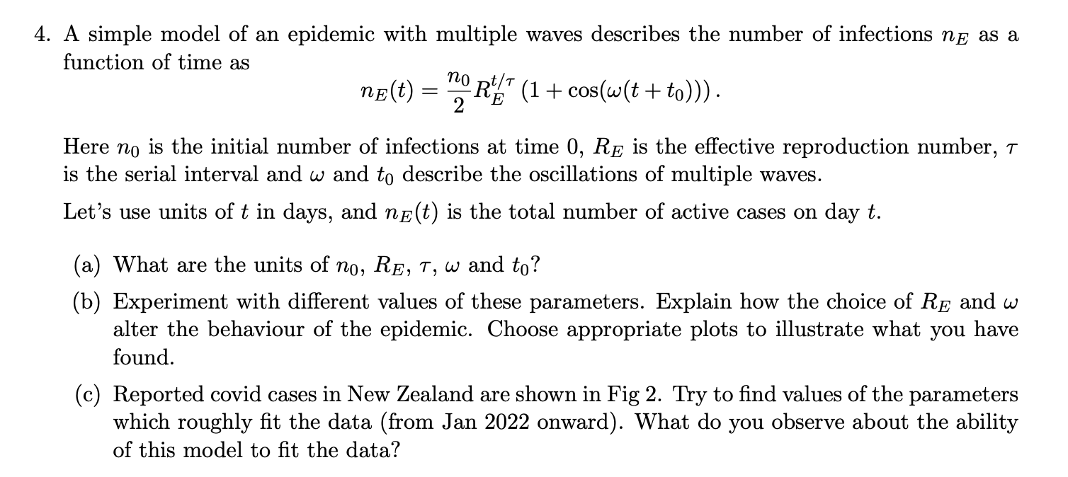 Solved A Simple Model Of An Epidemic With Multiple Waves