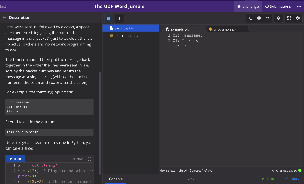 Solved Description The UDP Word Jumble! In your job as a | Chegg.com