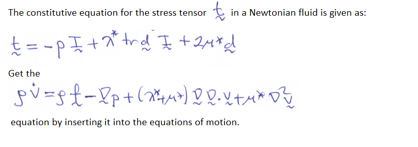 Solved The constitutive equation for the stress tensor ţ = = | Chegg.com