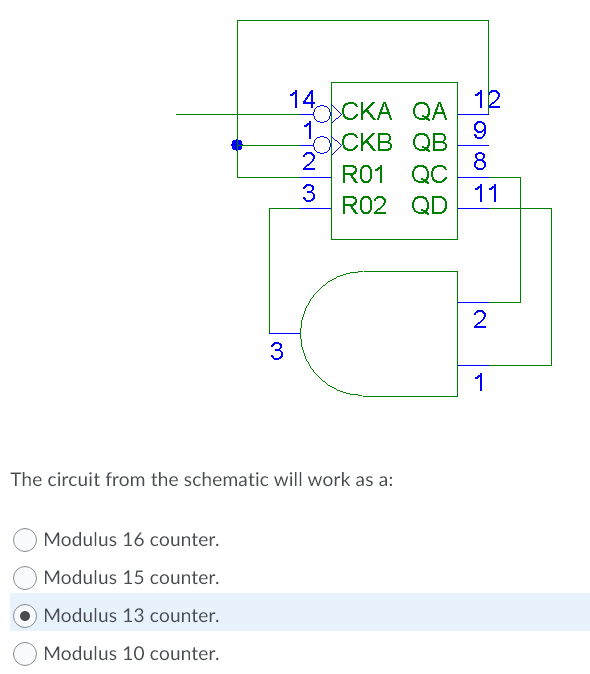 Solved 14 1 скв Qв 2 R01 Qc 3 Ro2 Qd 12 9 8 11 2 3 1 The 