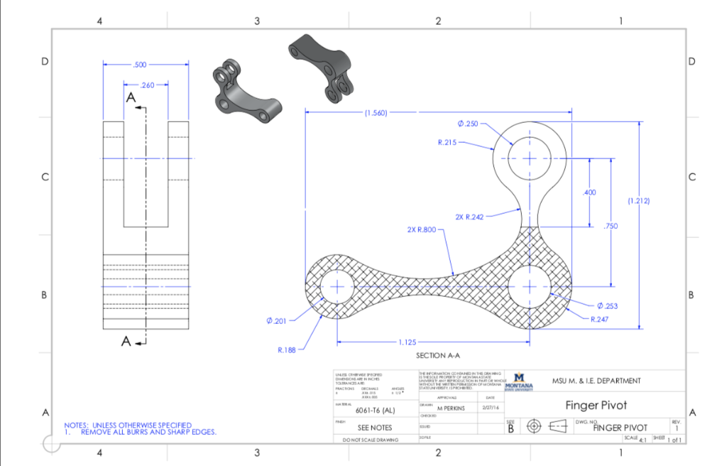 Using SolidWorks, create drawing (with dimensions) | Chegg.com