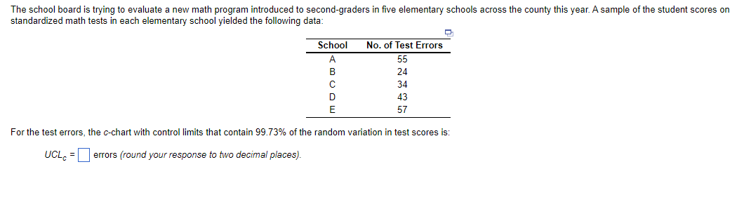 Solved For the test errors, the c-chart with control limits | Chegg.com