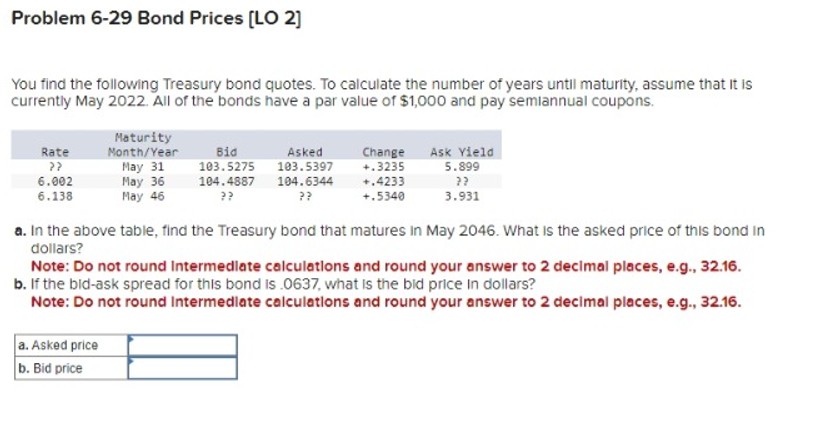 Solved Problem 6-29 ﻿Bond Prices [LO 2]You find the | Chegg.com