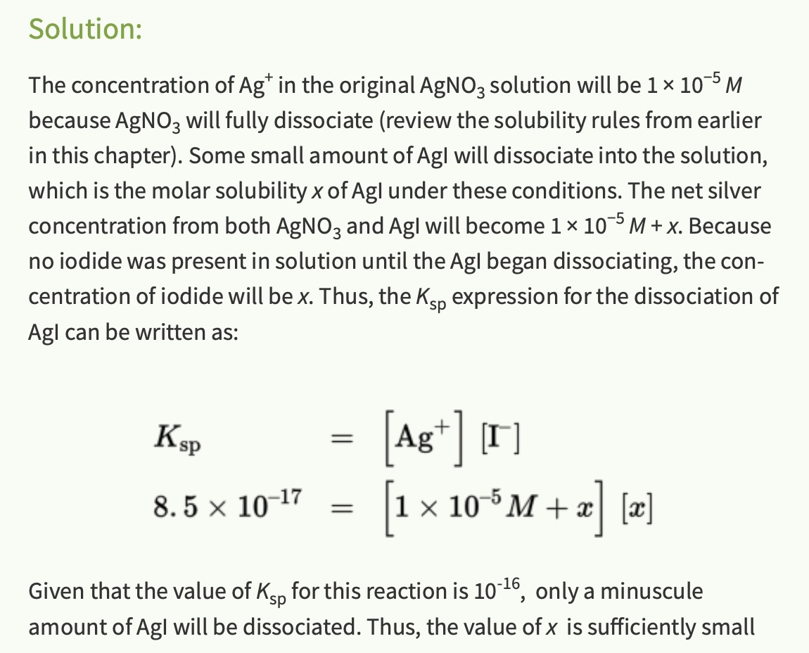 Solved How do you know that only a small amount of AgI will | Chegg.com