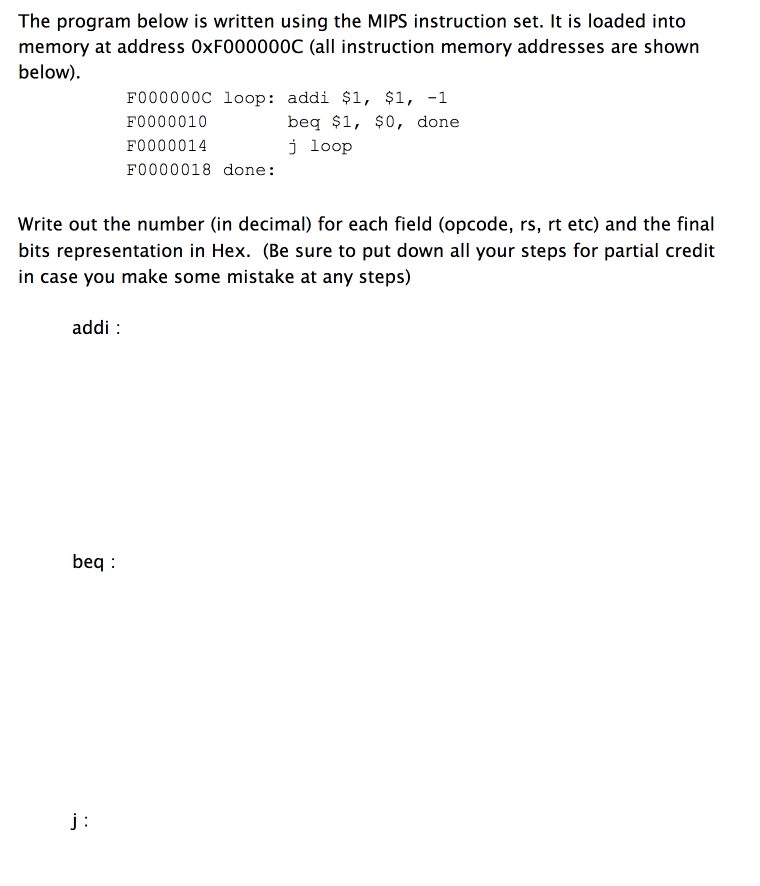 The program below is written using the MIPS | Chegg.com