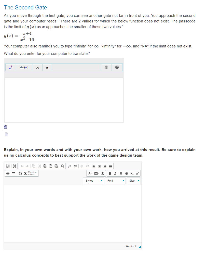 Solved The Second Gate As you move through the first gate, | Chegg.com