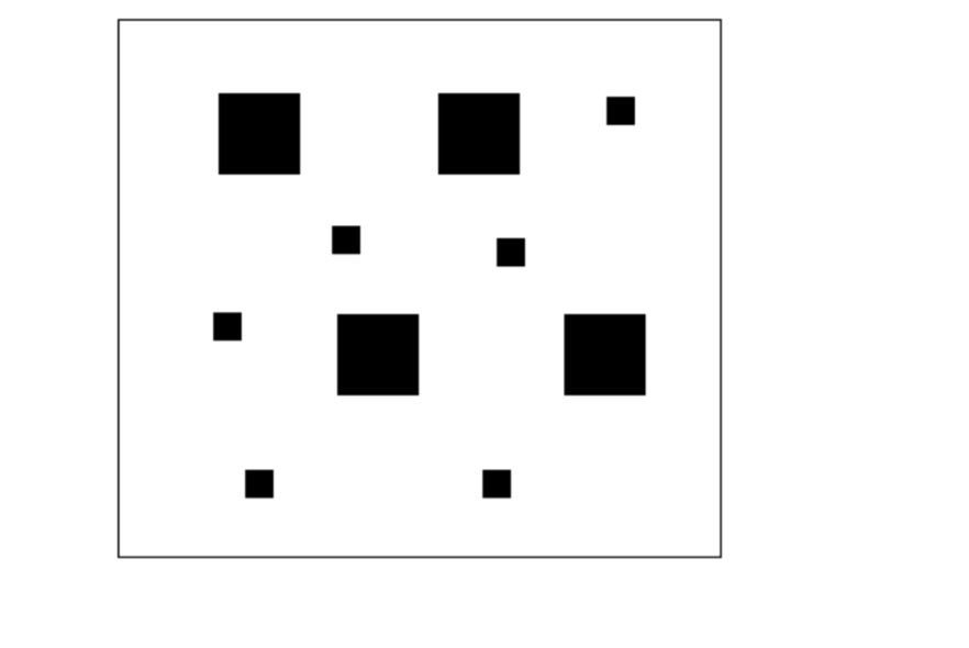 Here is a binary image of squares of two different | Chegg.com