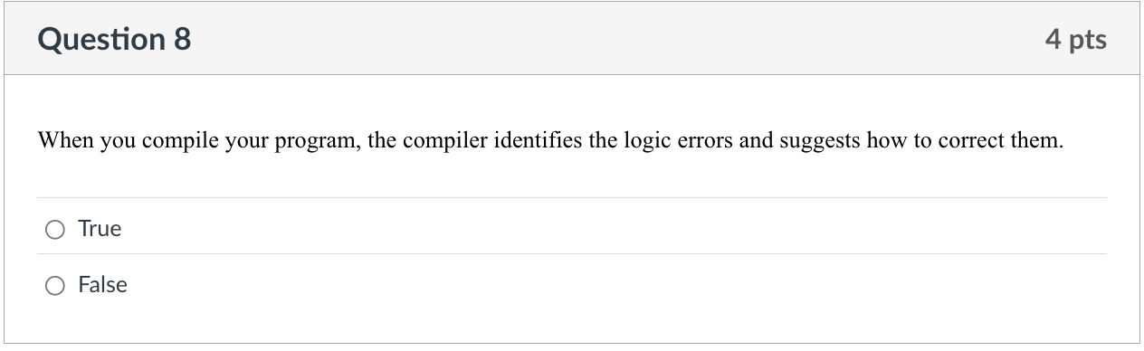Solved Question 8When you compile your program, the compiler | Chegg.com