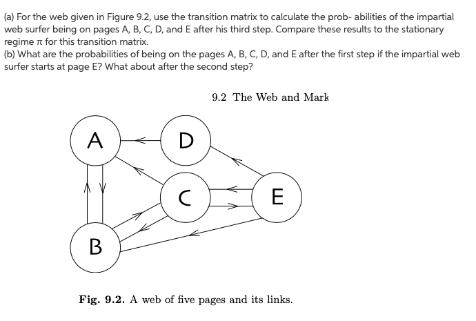 (a) For the web given in Figure 9.2, use the | Chegg.com