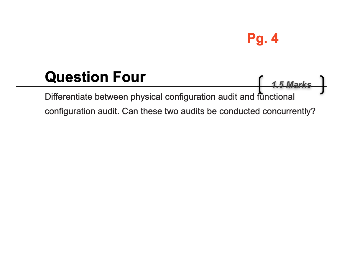 Solved Pg. 4 Question Four f 1.5 Marks Differentiate between | Chegg.com