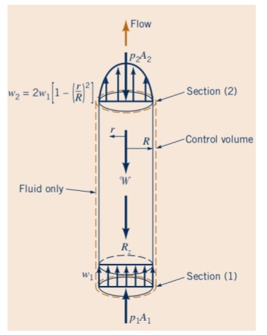 Solved Incompressible laminar flow develops in a vertical | Chegg.com