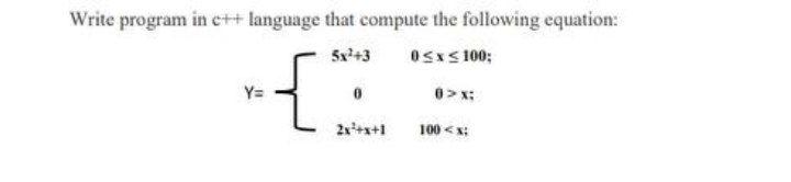 Solved Write program in c++ language that compute the | Chegg.com