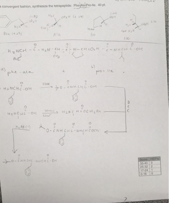 Solved Synthesize the hexapeptide Phe-Pro-Ala-Gly-lle-Phe in | Chegg.com