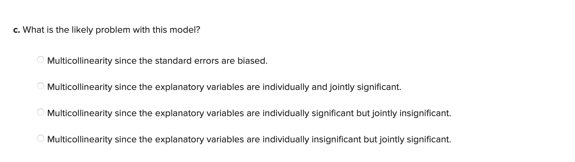 Solved Using 20 observations, the multiple regression model | Chegg.com