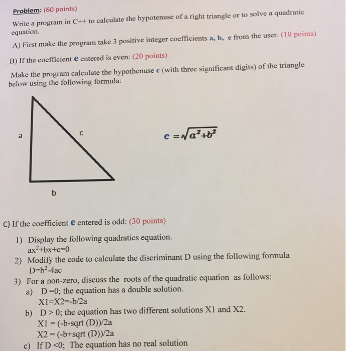 Solved Problem: (60 points) Write a program in C++ to | Chegg.com