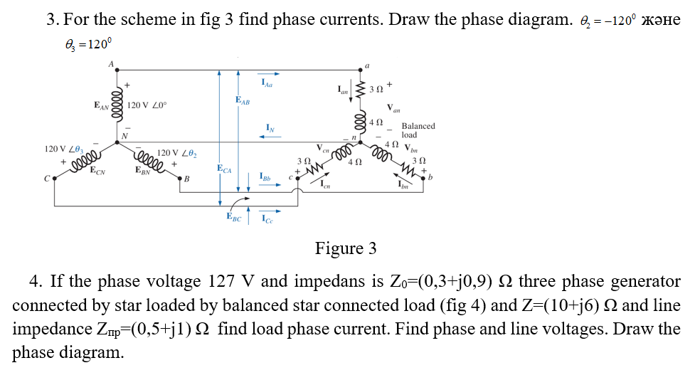 Solved Three phase balanced electric circuits 1. The phase | Chegg.com