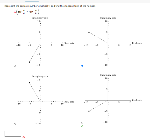 Solved Represent the complex number graphically, and find | Chegg.com
