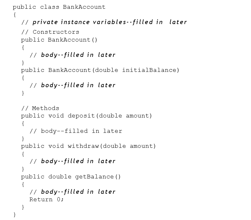 Solved Activity 1 Modify The Bankaccount Class By Adding