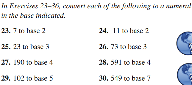Solved In Exercises 23–36, convert each of the following to | Chegg.com