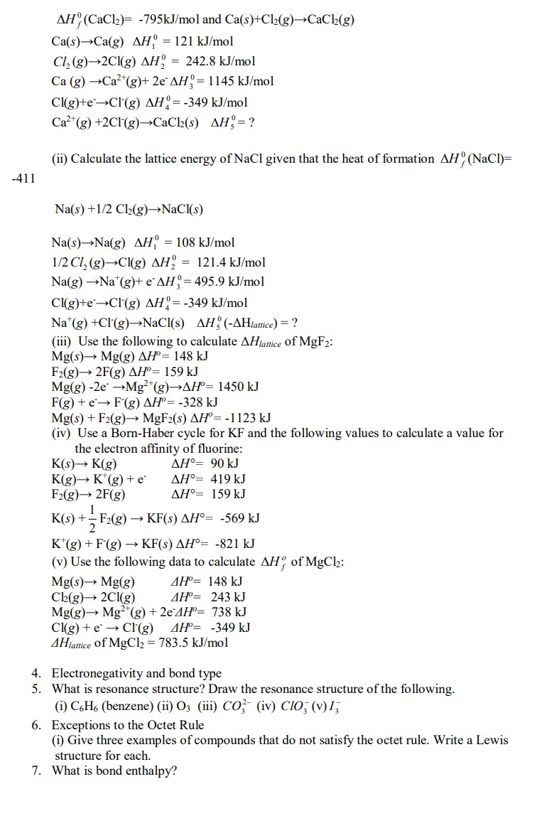 Solved 1. Different bonding. (I) Ionic (II) Covalent \& | Chegg.com