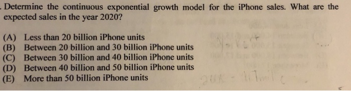 Solved Determine the continuous exponential growth model for | Chegg.com