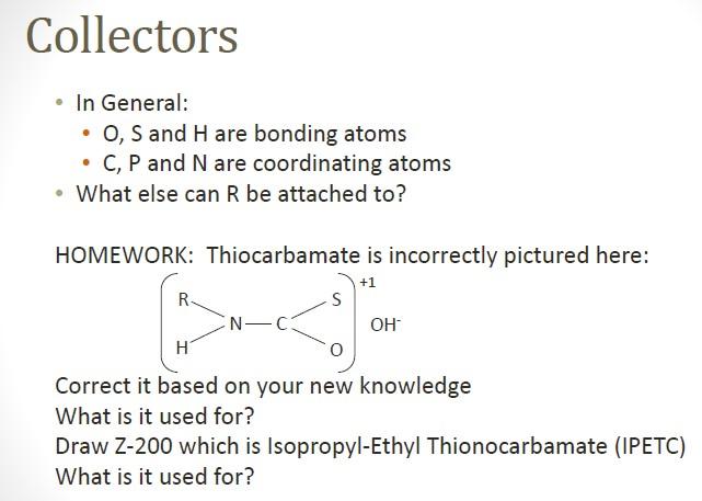Solved Collectors • In General: . O, S and H are bonding | Chegg.com