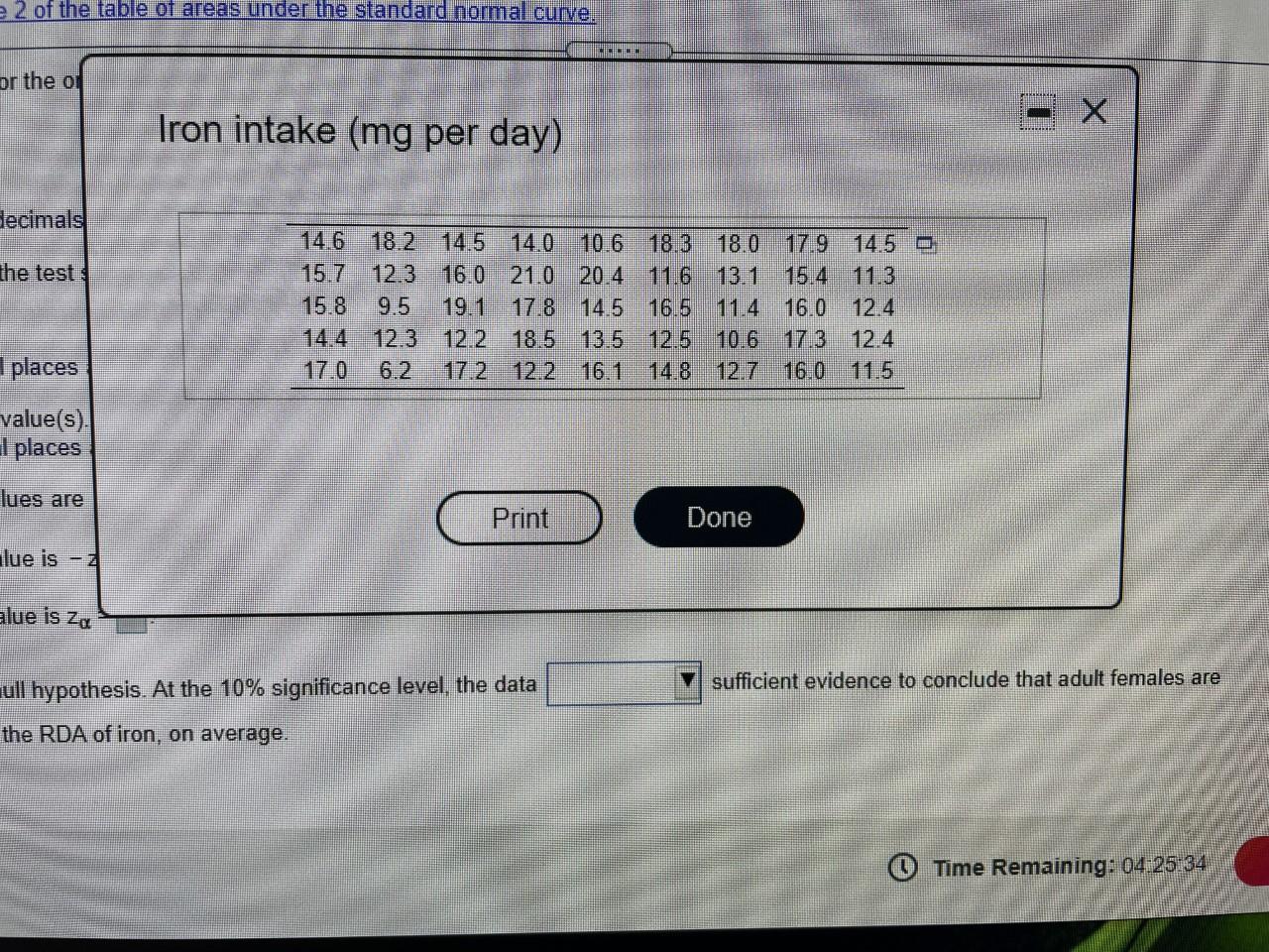Solved The recommended dietary allowance (RDA) of iron for | Chegg.com