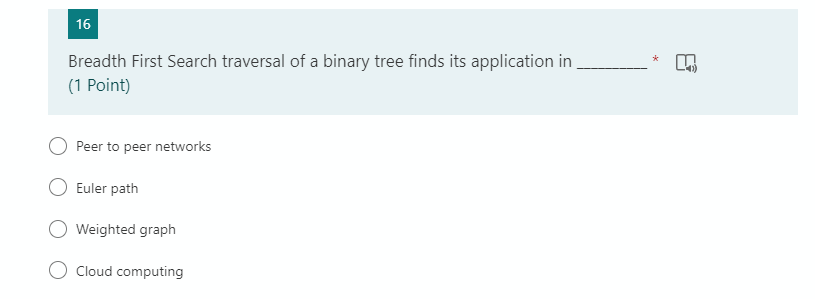 Solved 16 Breadth First Search traversal of a binary tree | Chegg.com