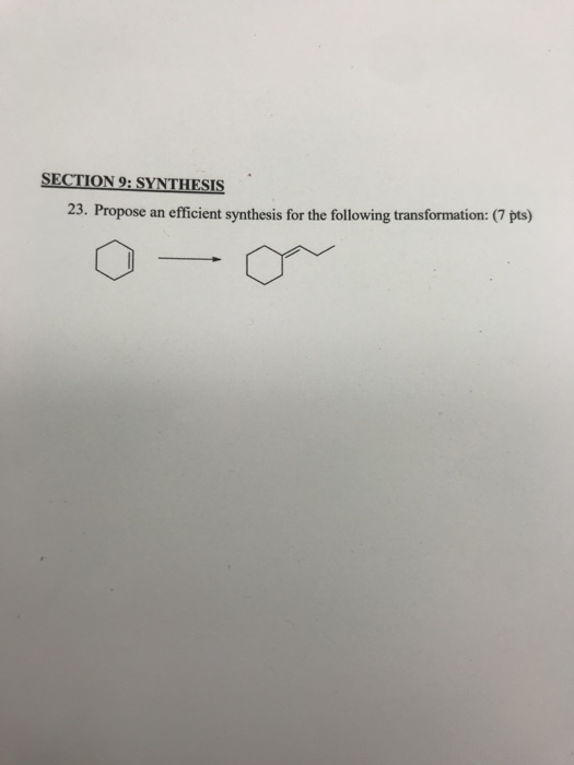 Solved 23. Propose an efficient synthesis for the following | Chegg.com