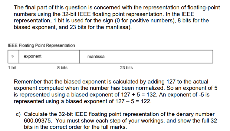 Solved The final part of this question is concerned with the | Chegg.com